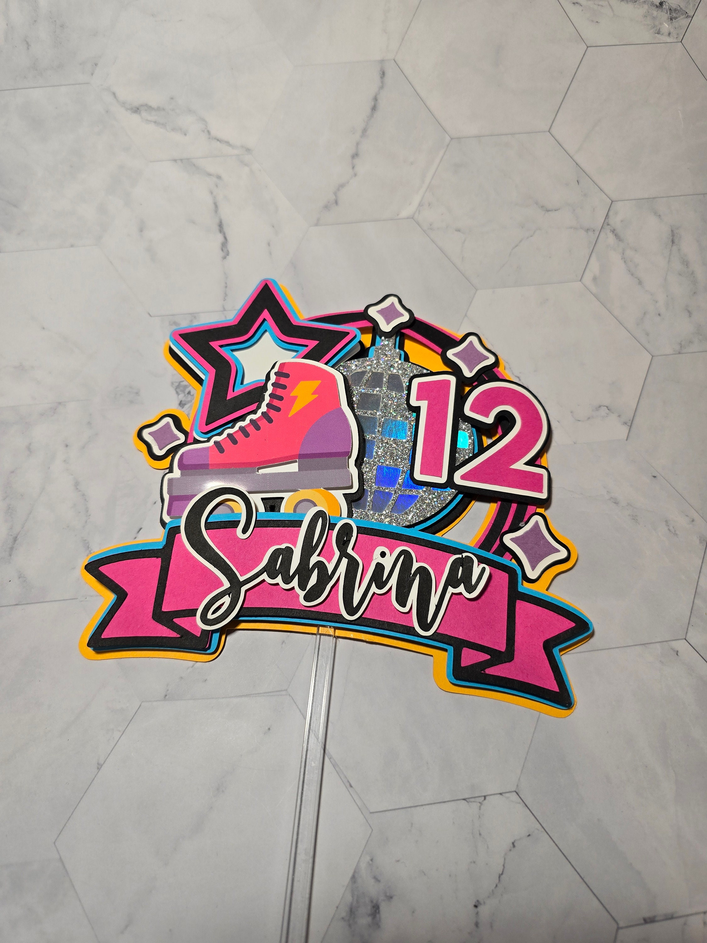 Roller Skate Cake Topper Roller Skate Theme Roller Skate Disco Party ...