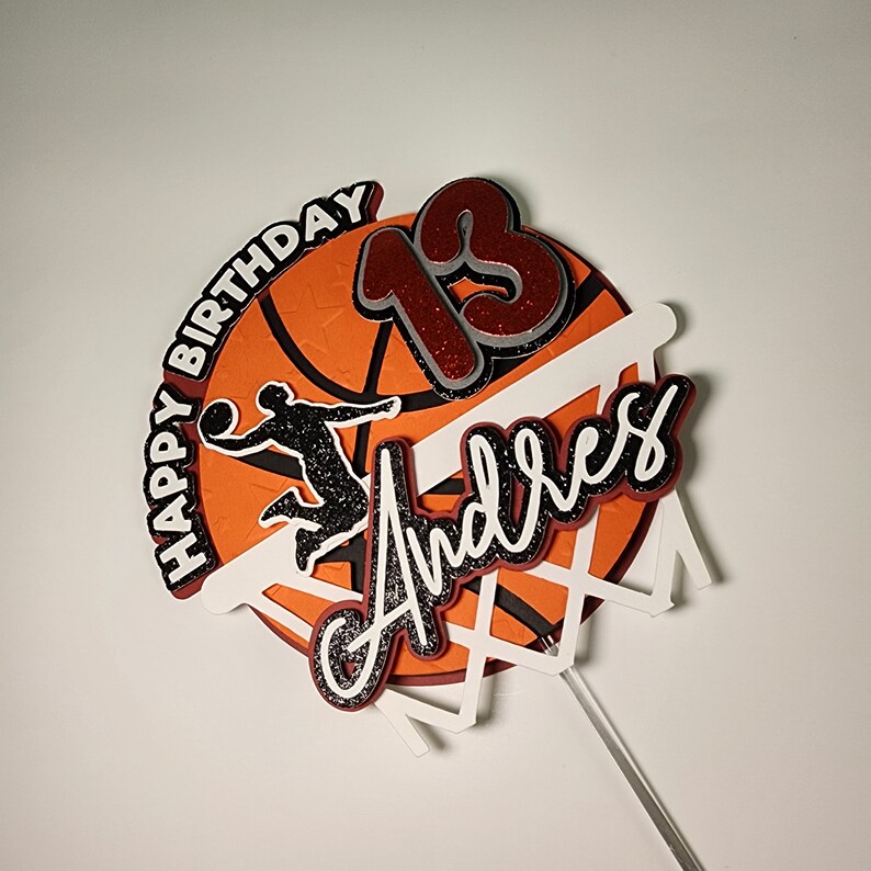 Basketball Cake Topper, Basketball Cake Decoration, Sports Party Theme ...