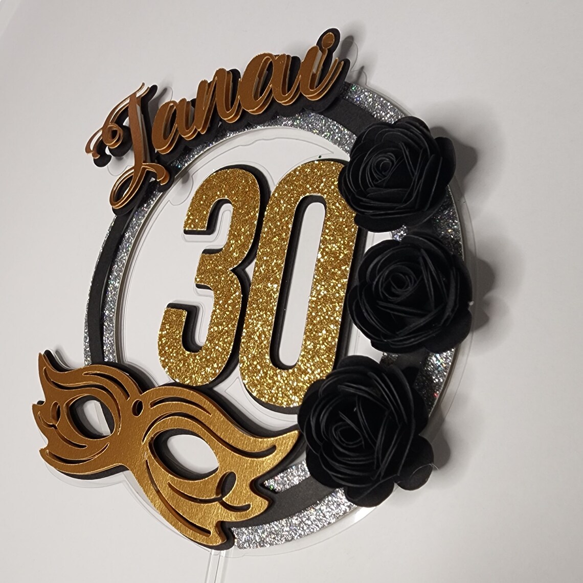 Masquerade Cake Topper Birthday Party Cake Decoration Decorations ...