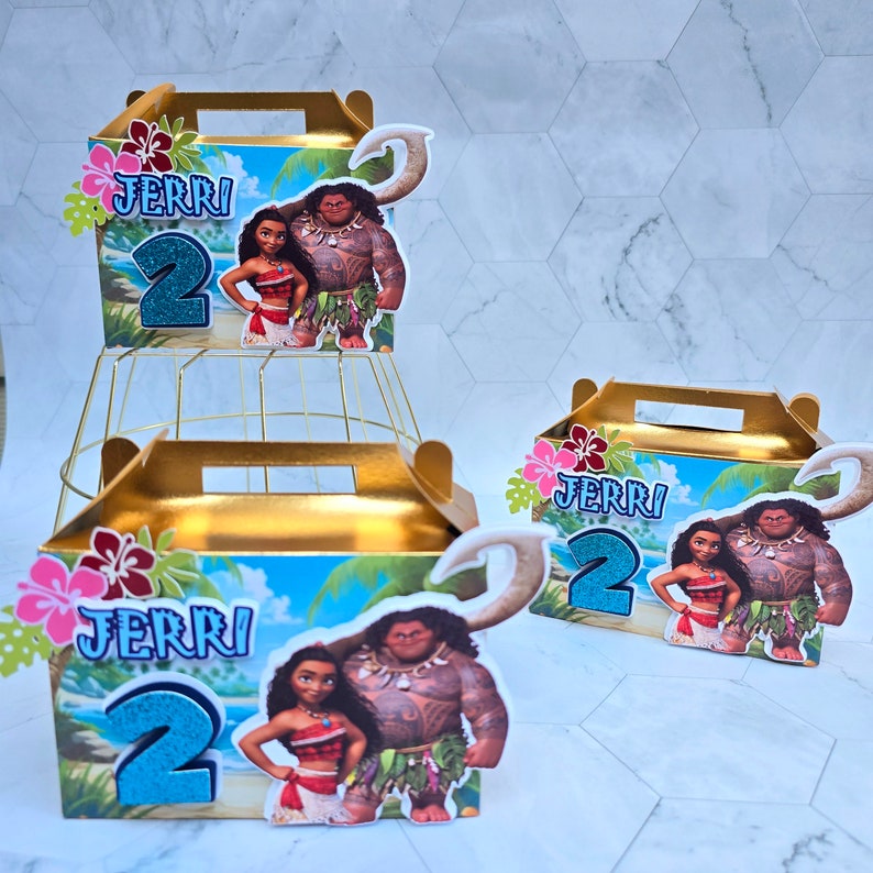 Moana Mini Gable Box Moana Theme Party Moana Inspired Party Favors ...