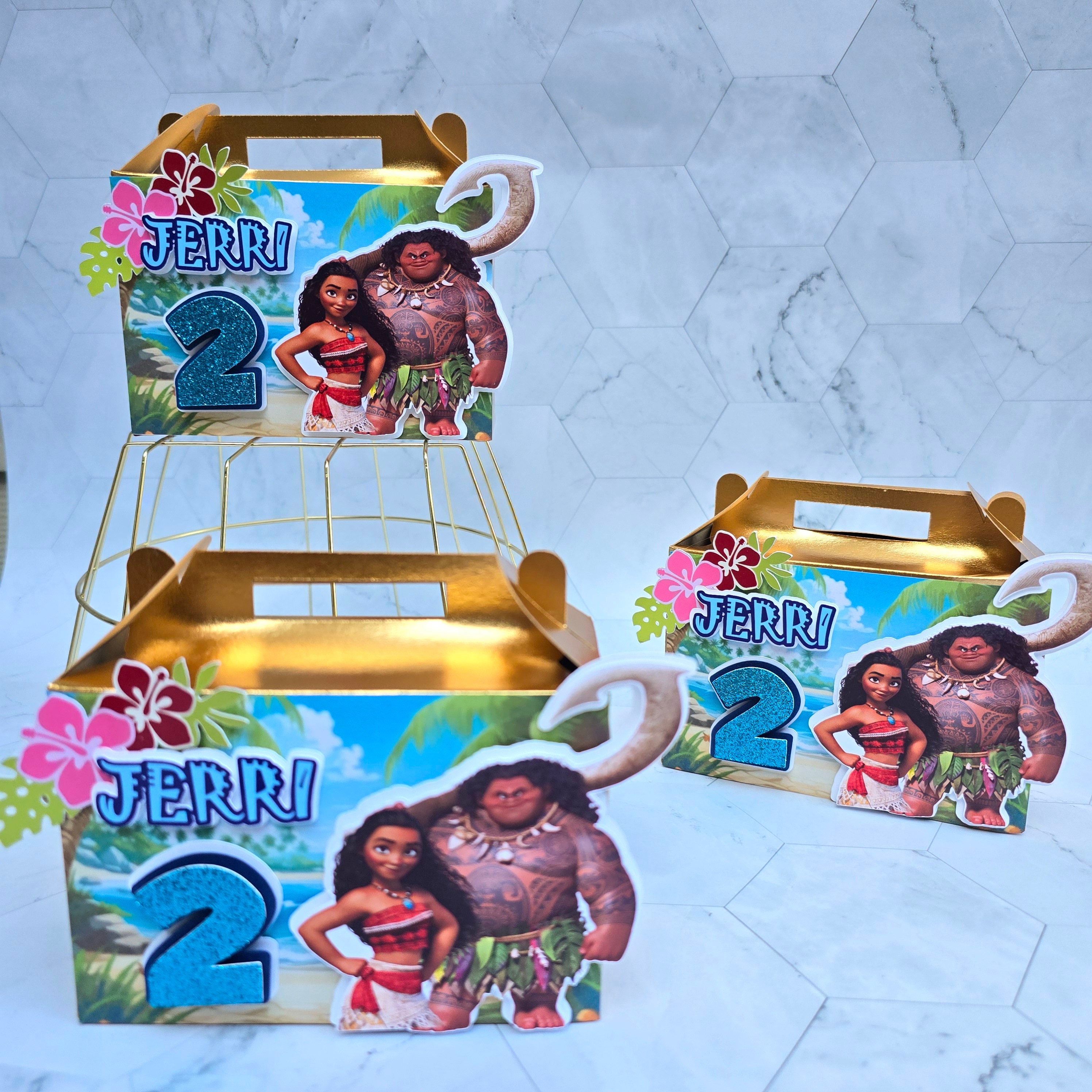 Moana Mini Gable Box Moana Theme Party Moana Inspired Party Favors ...