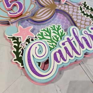 Mermaid Cake Topper, Under the Sea Party Decoration, Mermaid Birthday ...