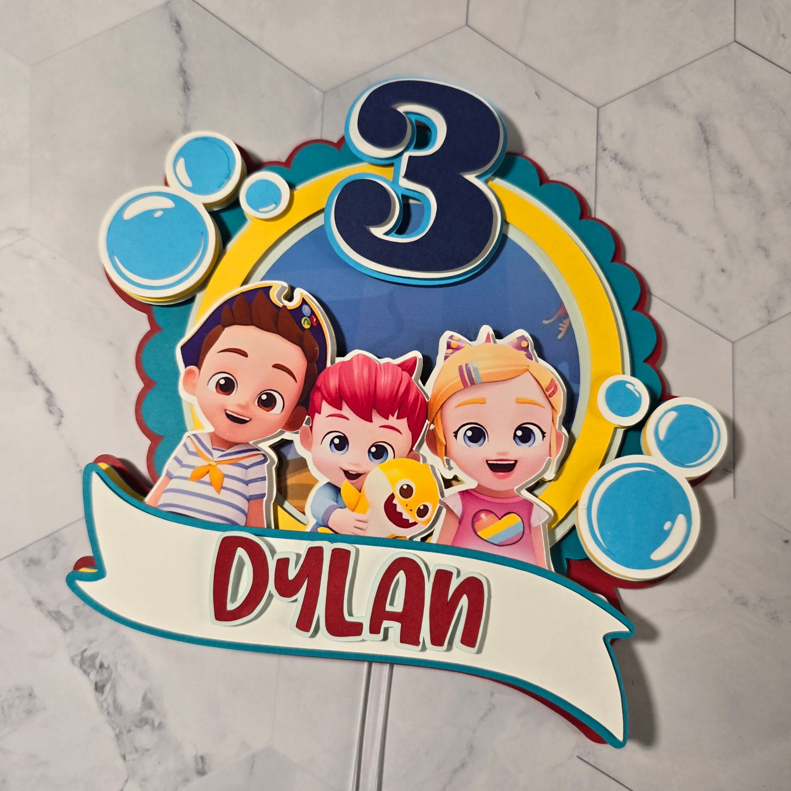 Bebefinn Cake Topper Party Decoration Baby Shark Bebefin Custom Design ...