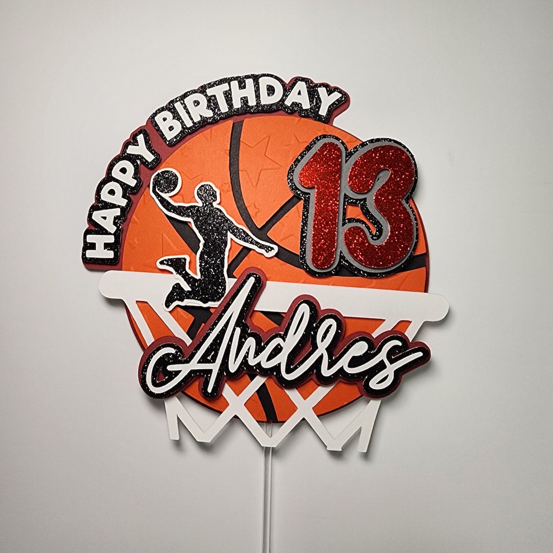 Basketball Cake Topper, Basketball Cake Decoration, Sports Party Theme ...