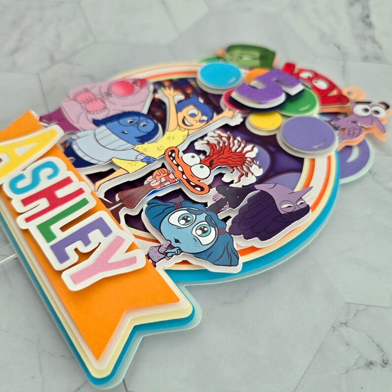 Inside Out Cake Topper Inside Out 2 Birthday Inside Out Party Theme ...