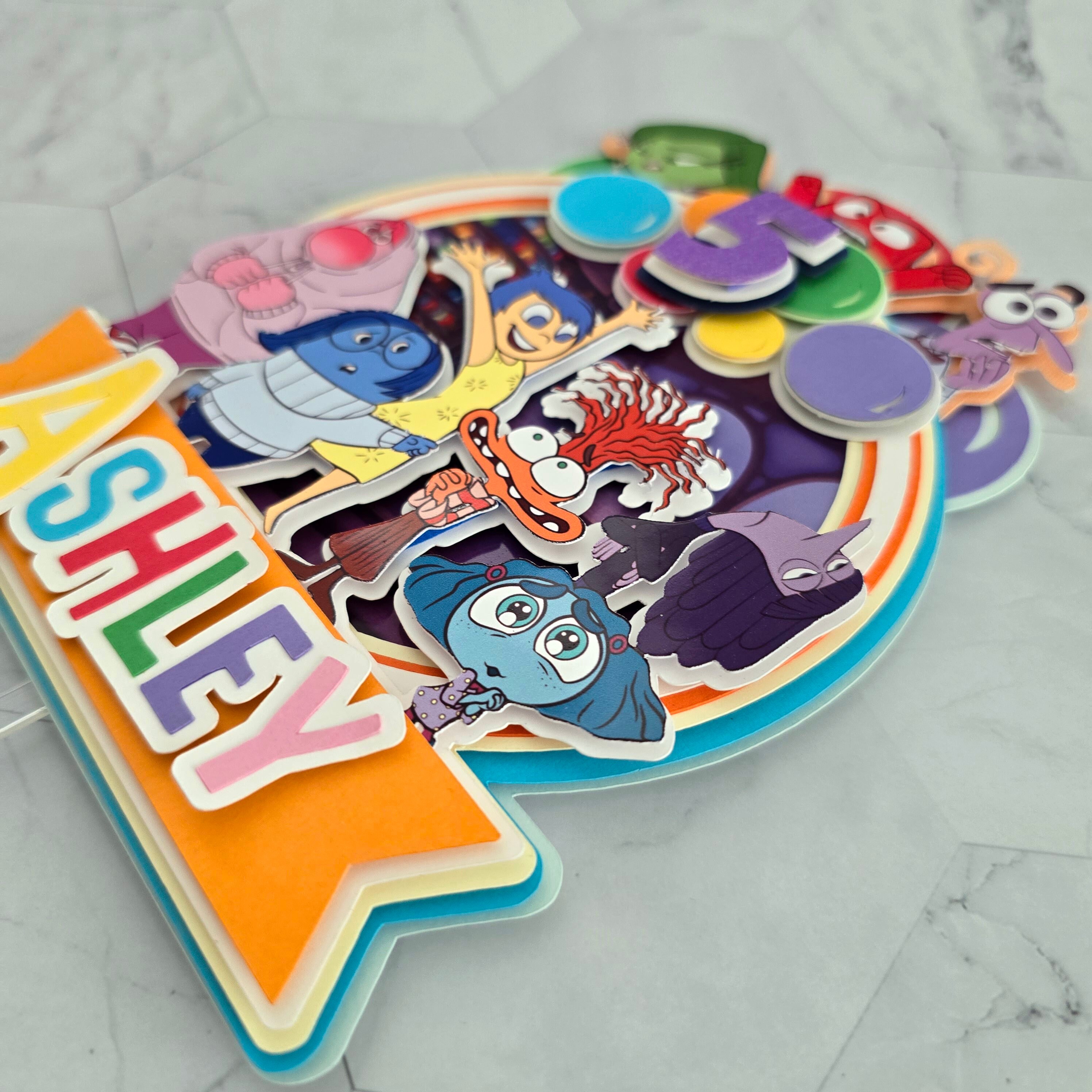 Inside Out Cake Topper Inside Out 2 Birthday Inside Out Party Theme ...