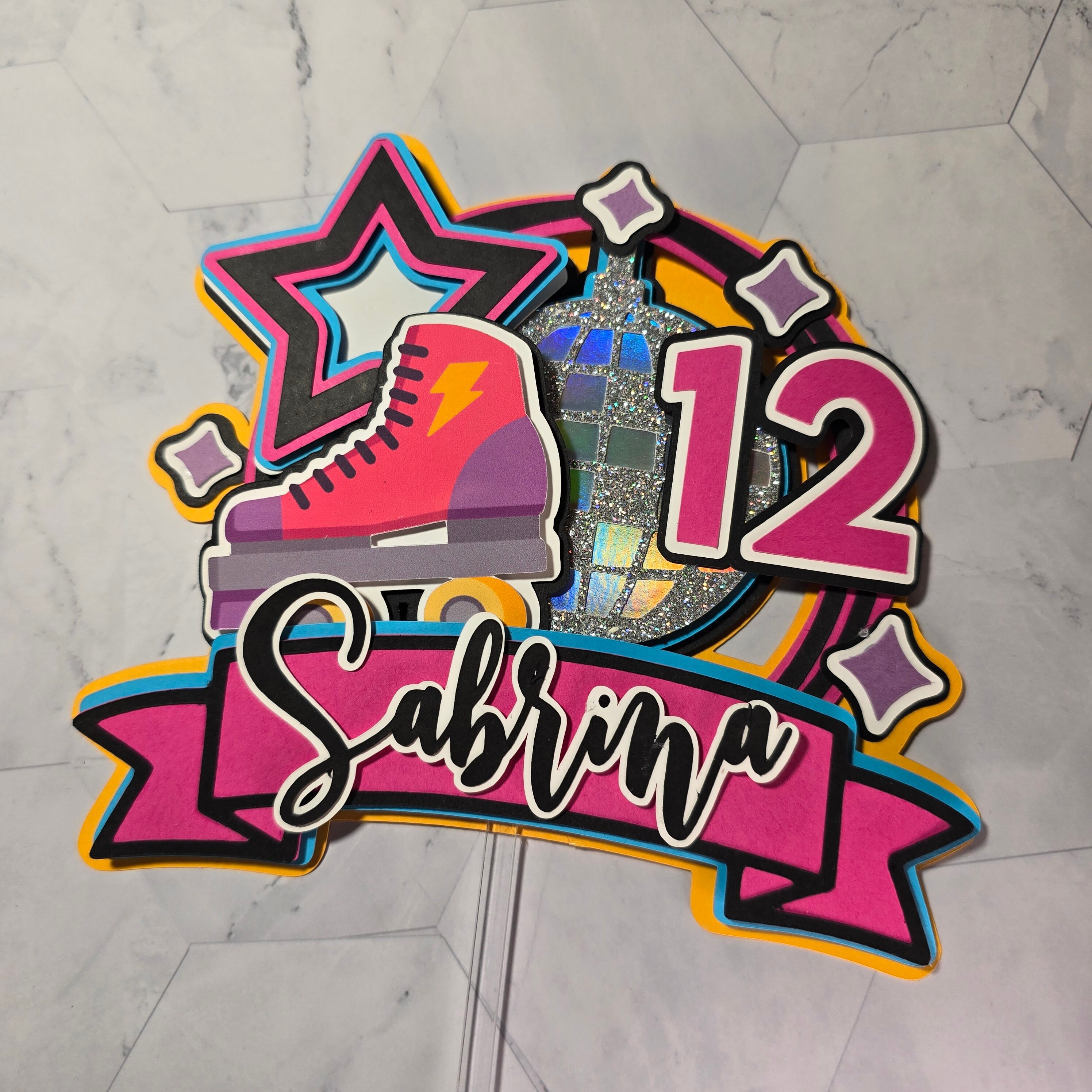 Roller Skate Cake Topper Roller Skate Theme Roller Skate Disco Party ...