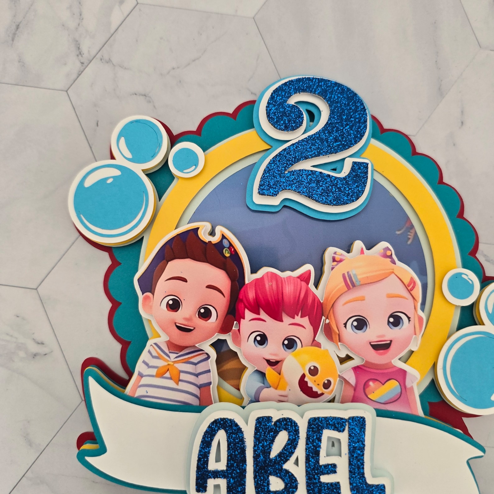 Bebefinn Cake Topper Party Decoration Baby Shark Bebefin Custom Design ...