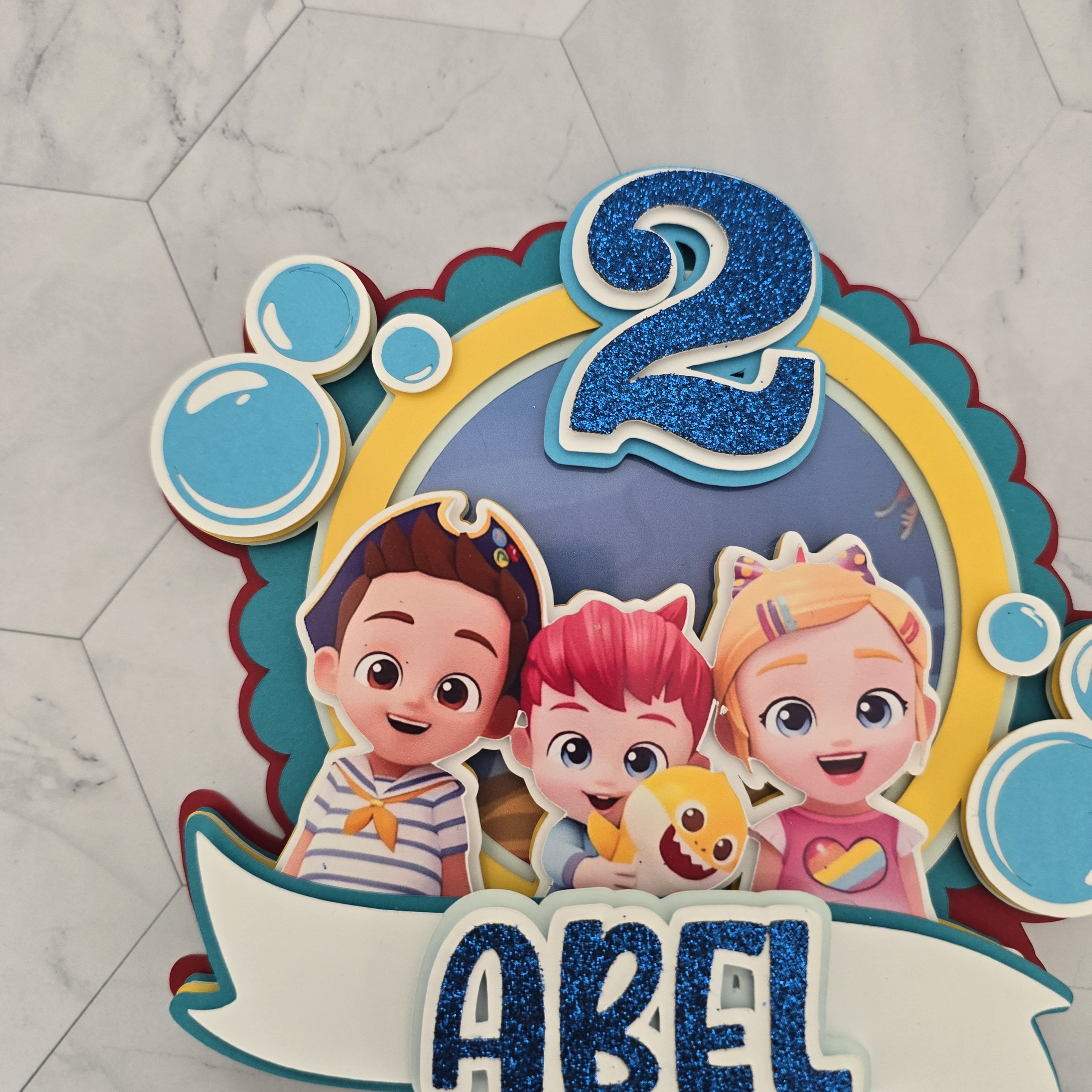 Bebefinn Cake Topper Party Decoration Baby Shark Bebefin Custom Design ...