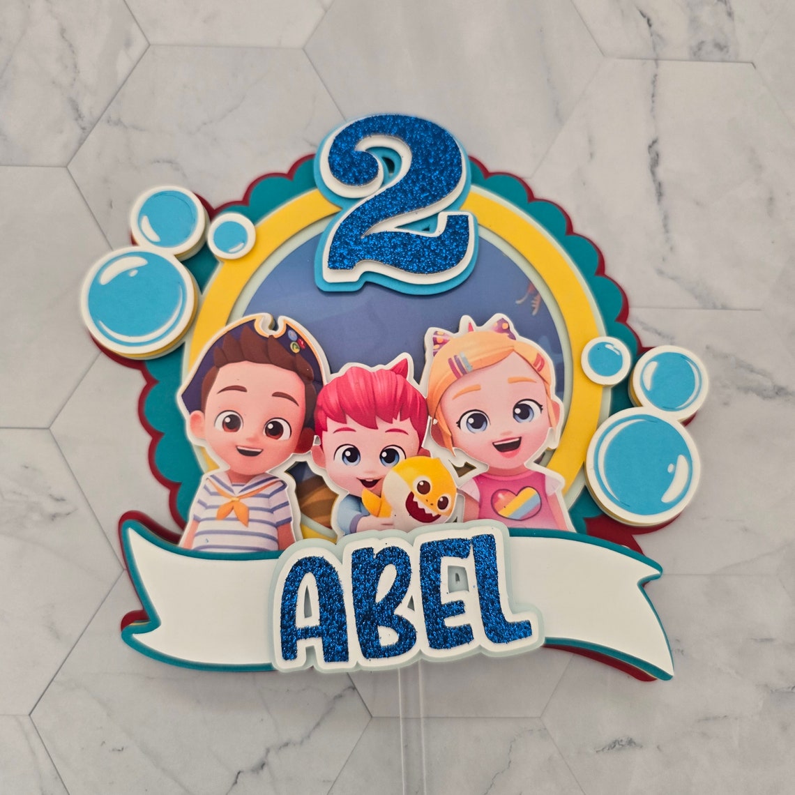 Bebefinn Cake Topper Party Decoration Baby Shark Bebefin Custom Design ...