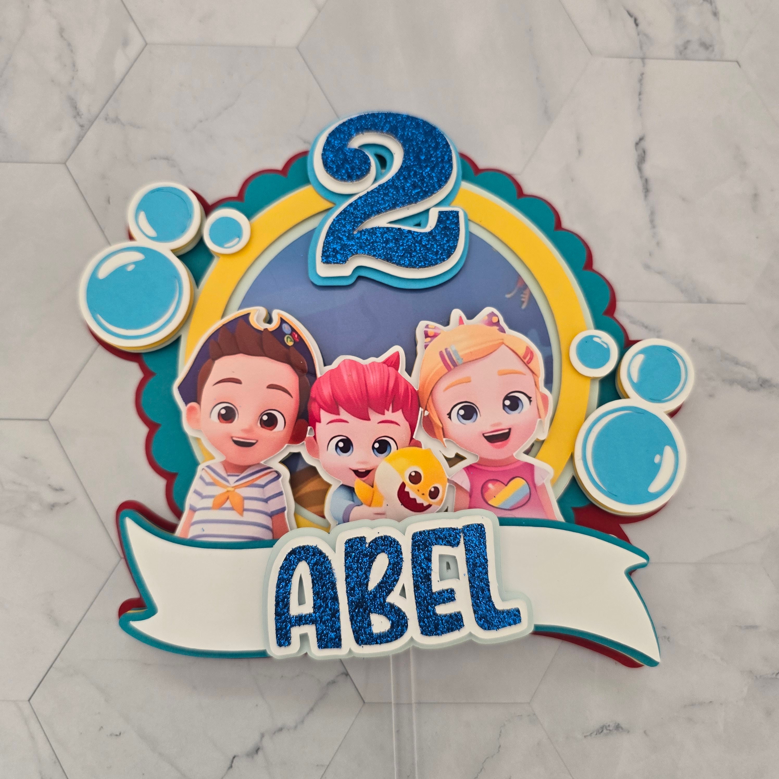 Bebefinn Cake Topper Party Decoration Baby Shark Bebefin Custom Design ...