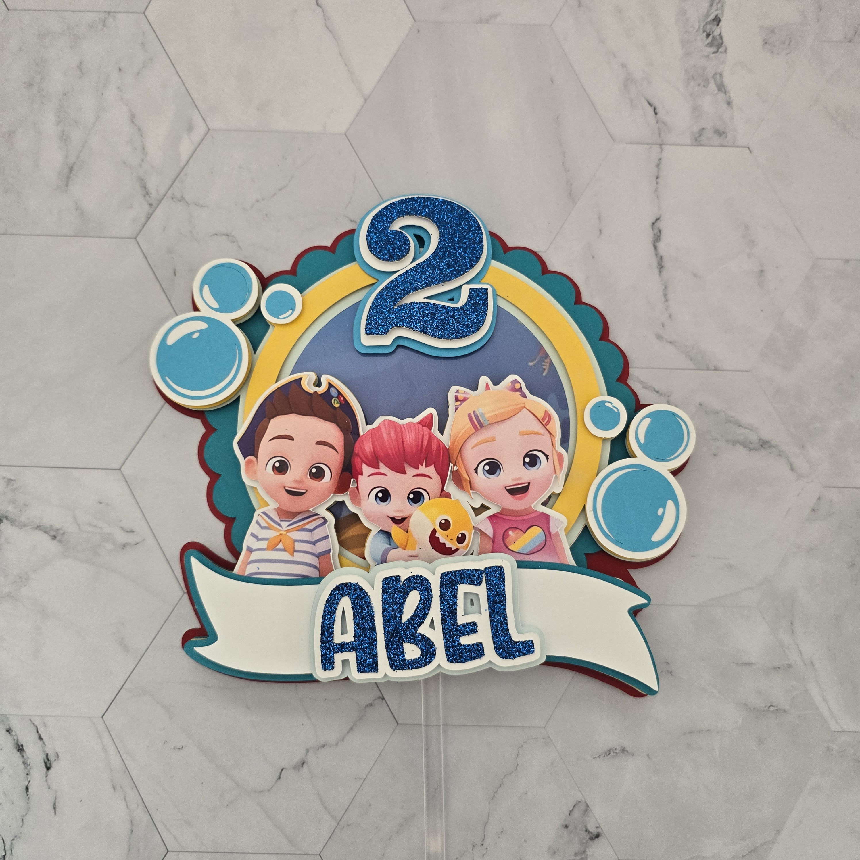 Bebefinn Cake Topper Party Decoration Baby Shark Bebefin Custom Design ...