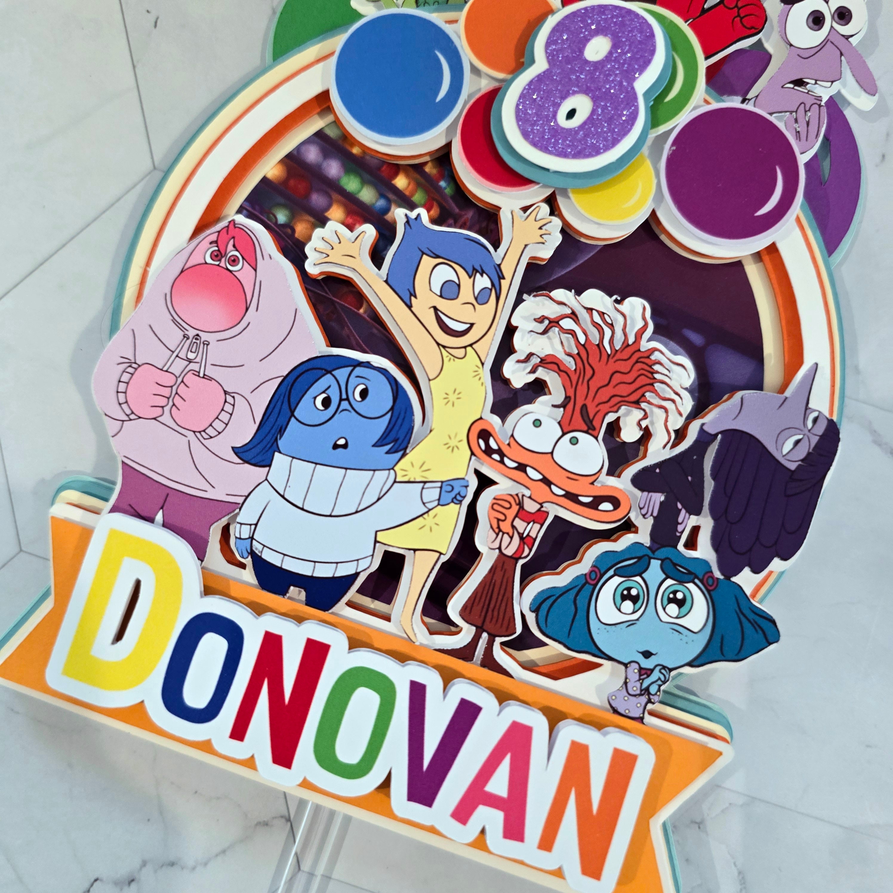 Inside Out Cake Topper Inside Out 2 Birthday Inside Out Party Theme ...