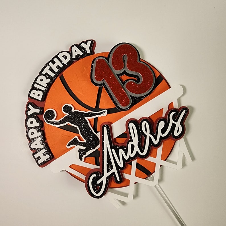 Basketball Cake Topper, Basketball Cake Decoration, Sports Party Theme ...