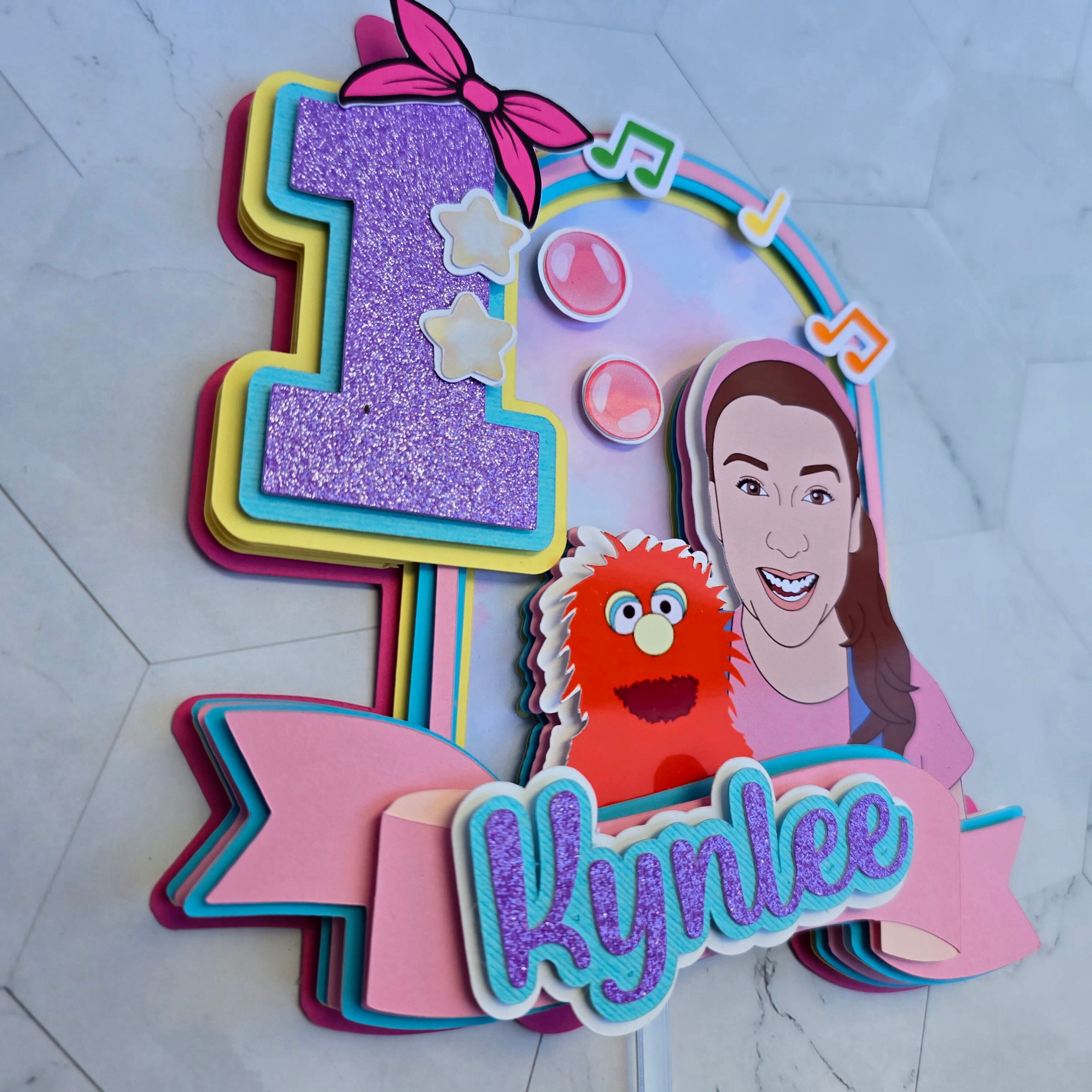 Ms Rachel and Herbie Cake Topper Colorful Ms Rachel for Littles Topper ...