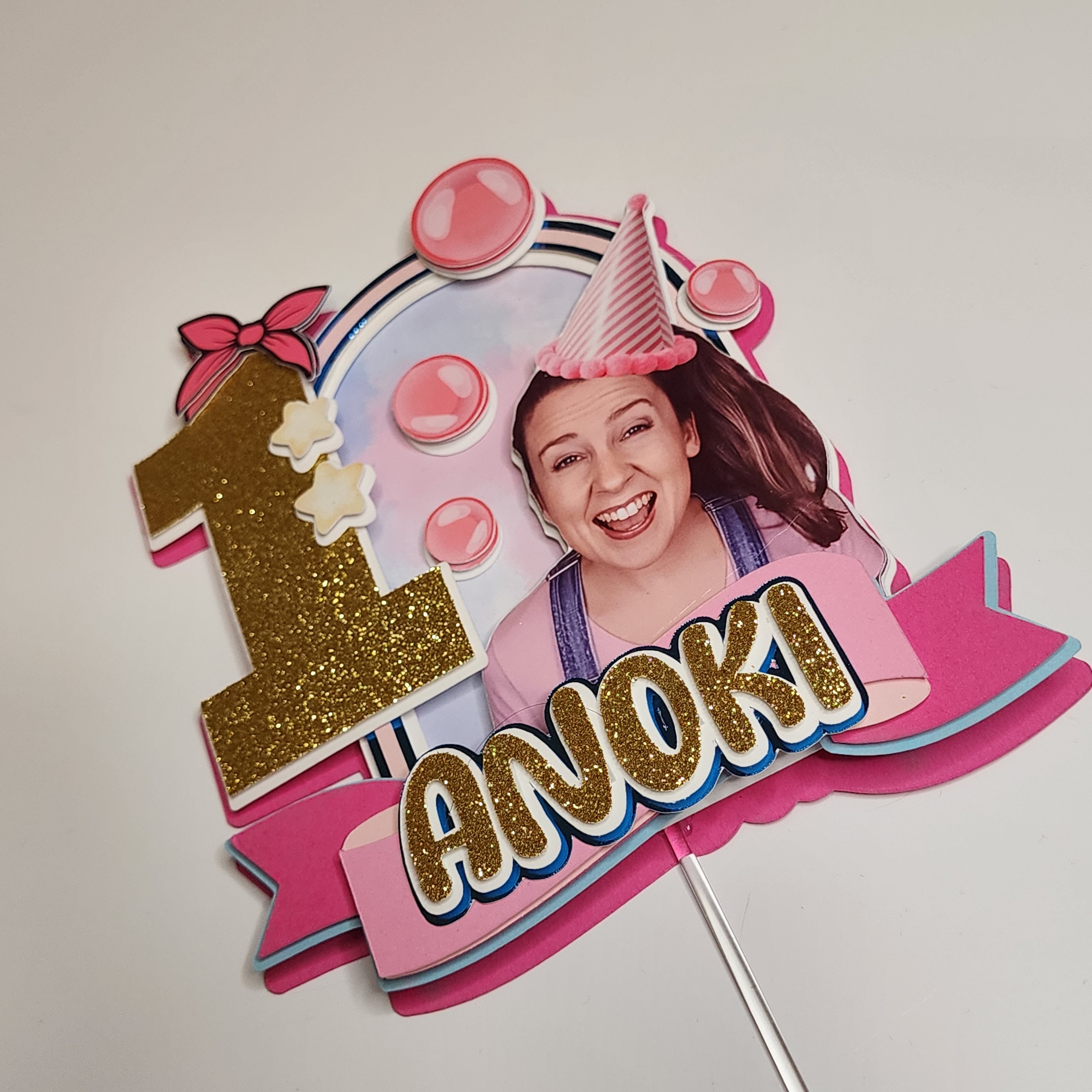 Ms Rachel Cake Topper Girly Gold Pink Ms Rachel for Littles Topper Ms ...