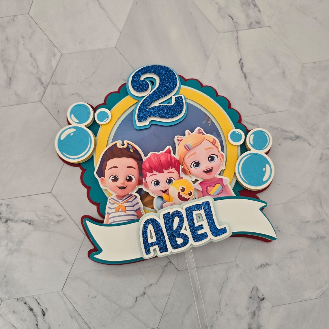 Bebefinn Cake Topper Party Decoration Baby Shark Bebefin Custom Design ...