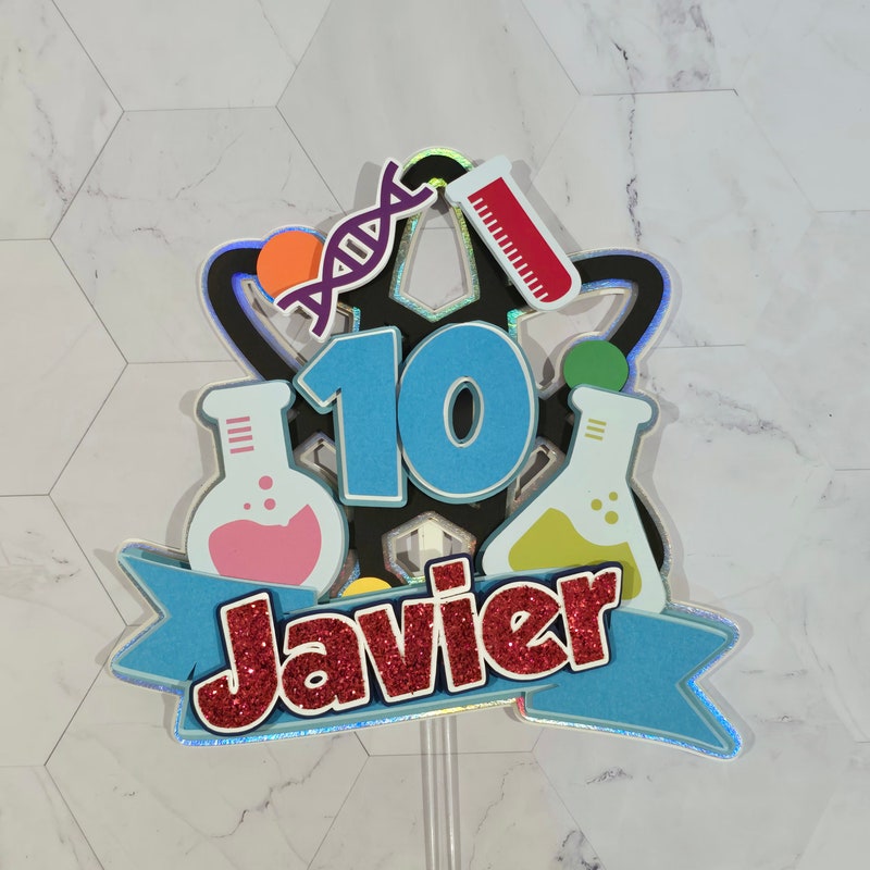 Science Cake Topper - Etsy