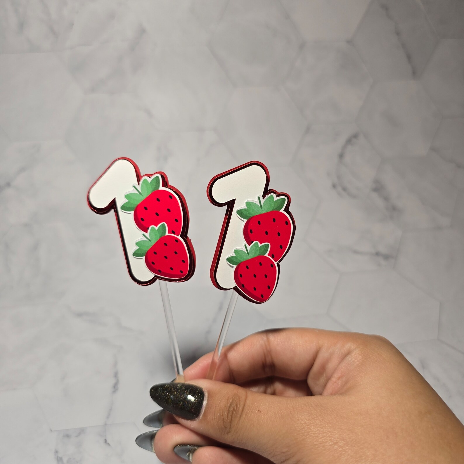 Berry First Birthday Cake Topper Strawberry Birthday Decor Berry Party ...