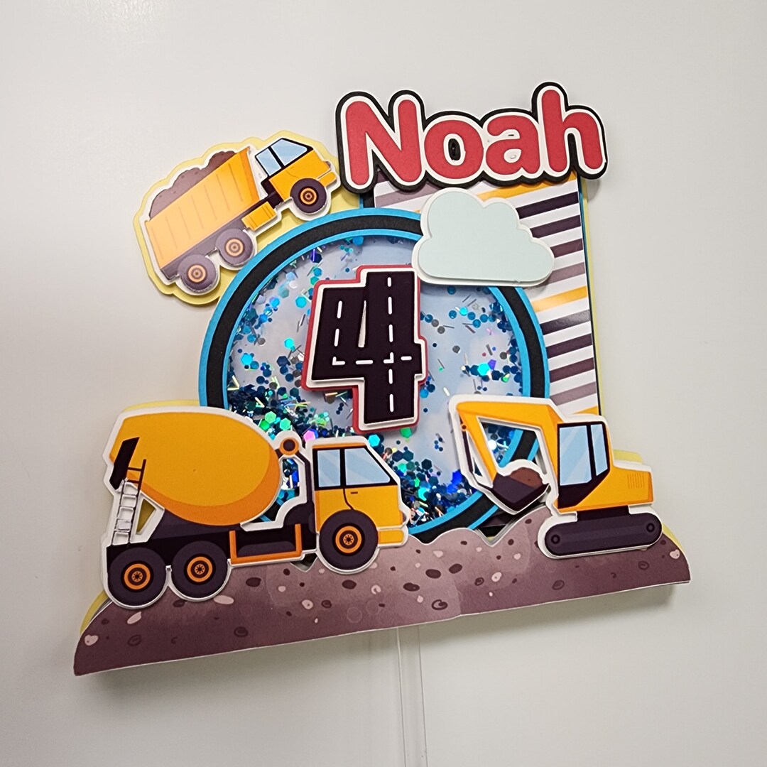 Construction Cake Topper, Construction Party Decor, Excavator Theme ...