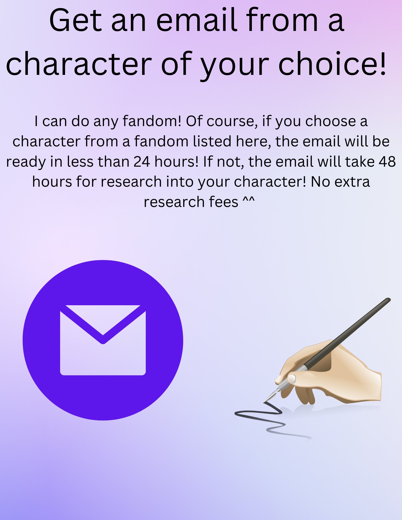 Custom Character Email! - Etsy