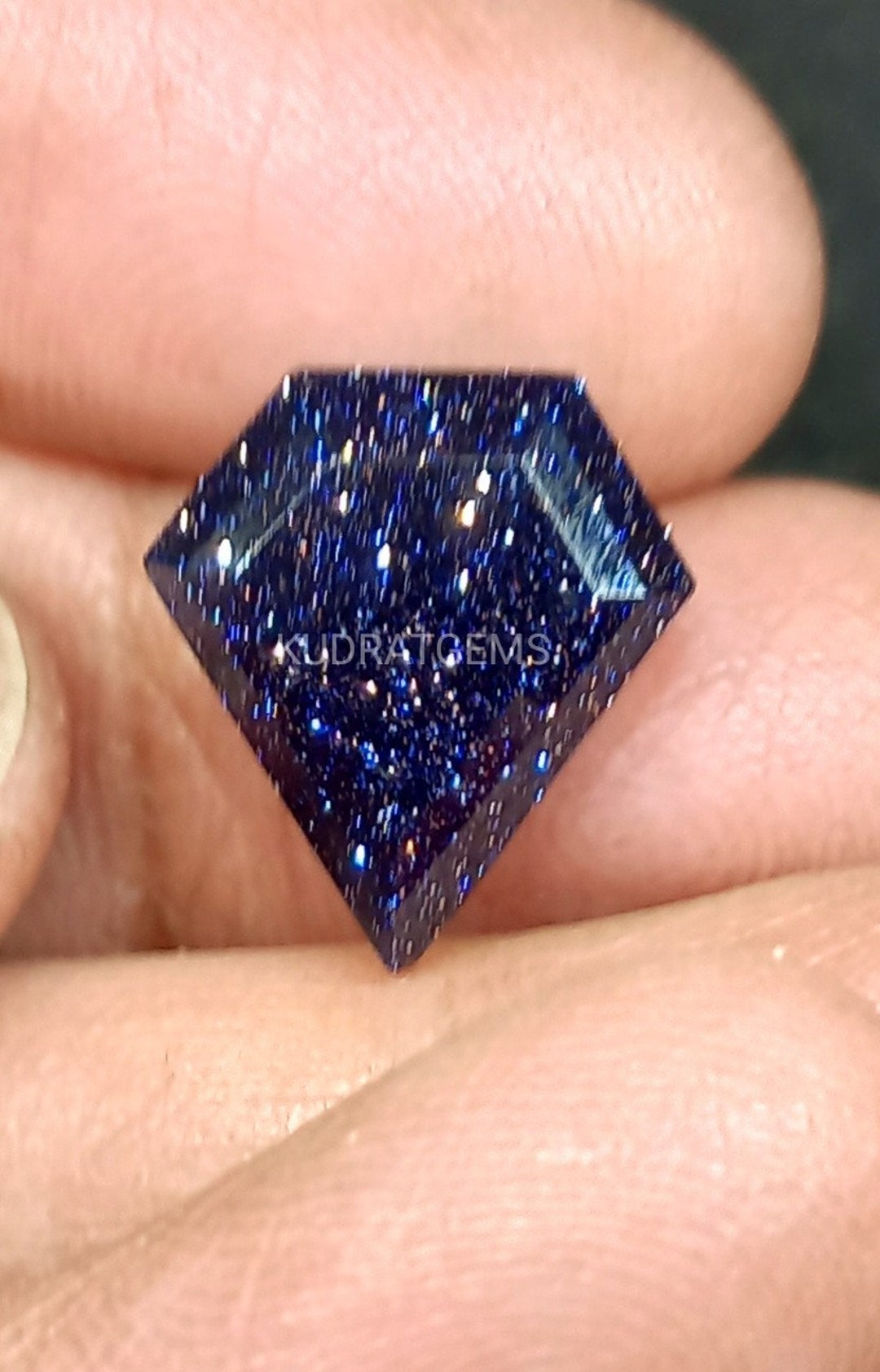 Faceted Blue Sandstone Gemstone Pair: Diamond Cut, 15x14mm - Etsy
