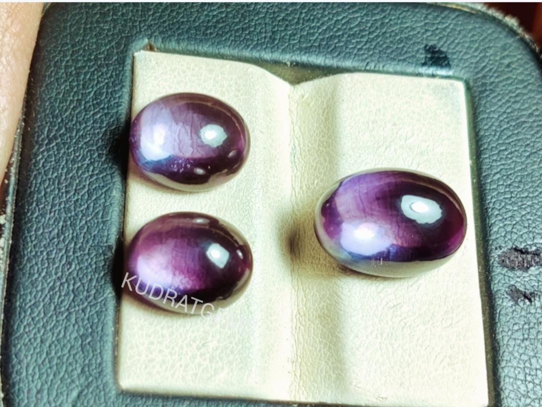 Lab Alexandrite Color Change Oval Cabochon – 3pc Set, 11x9mm Pair ...