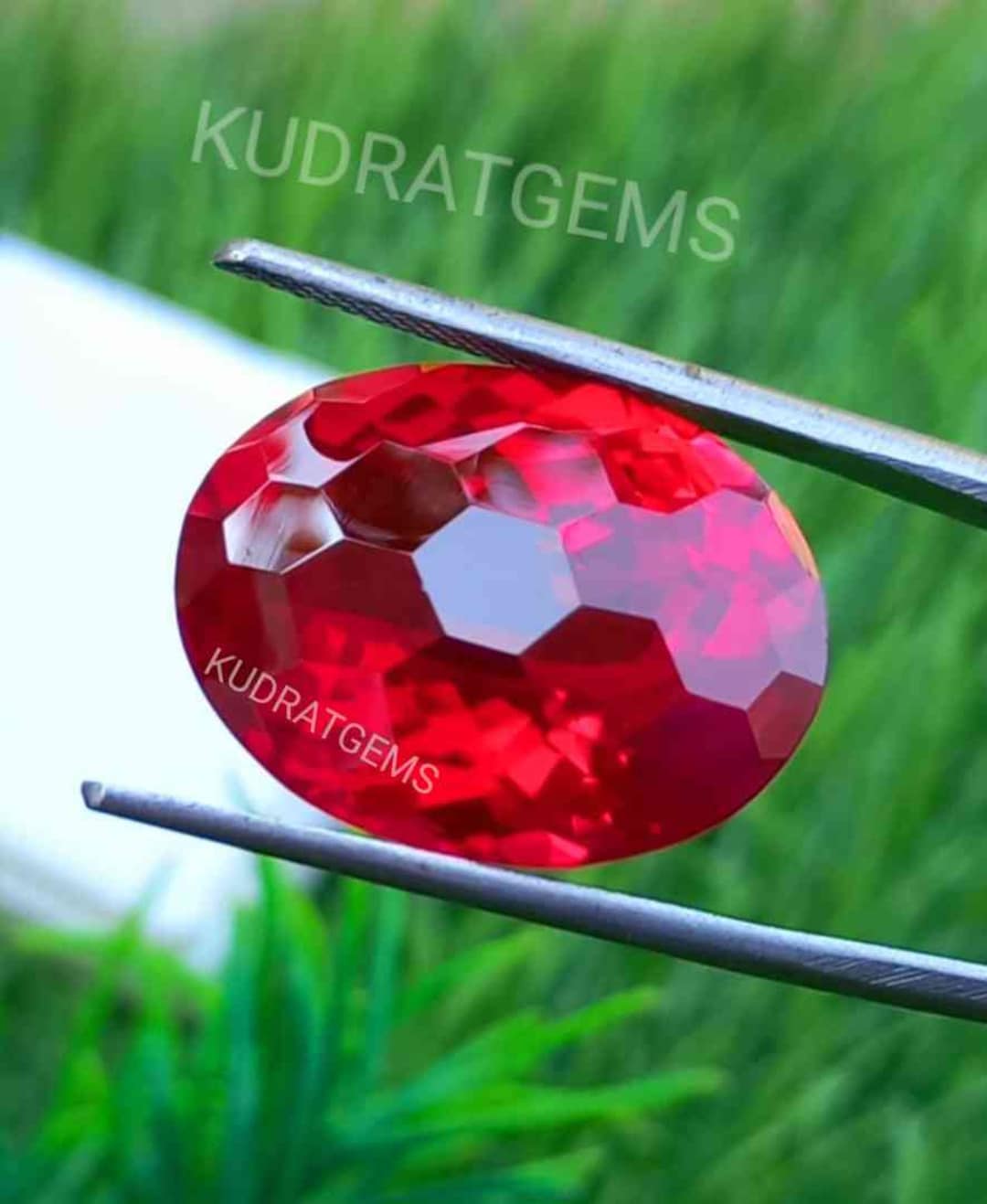 20x15mm Ruby Corundum Gemstone Pigeon Blood Loose Oval Football Cut ...