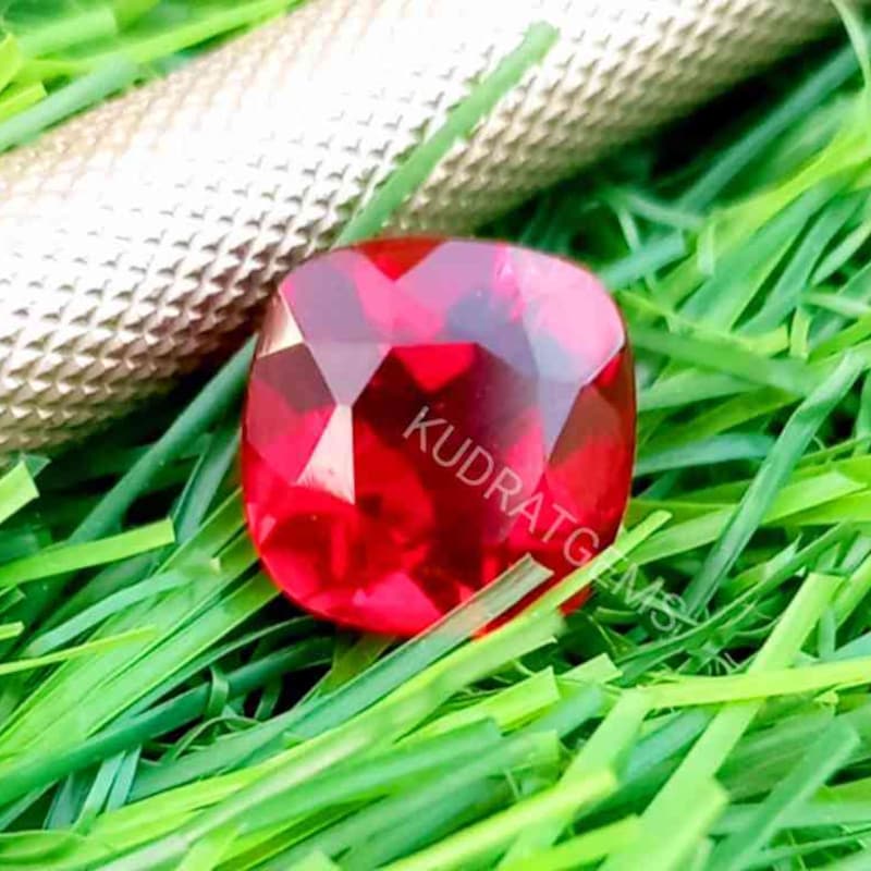 Synthetic Ruby Cushion - Etsy