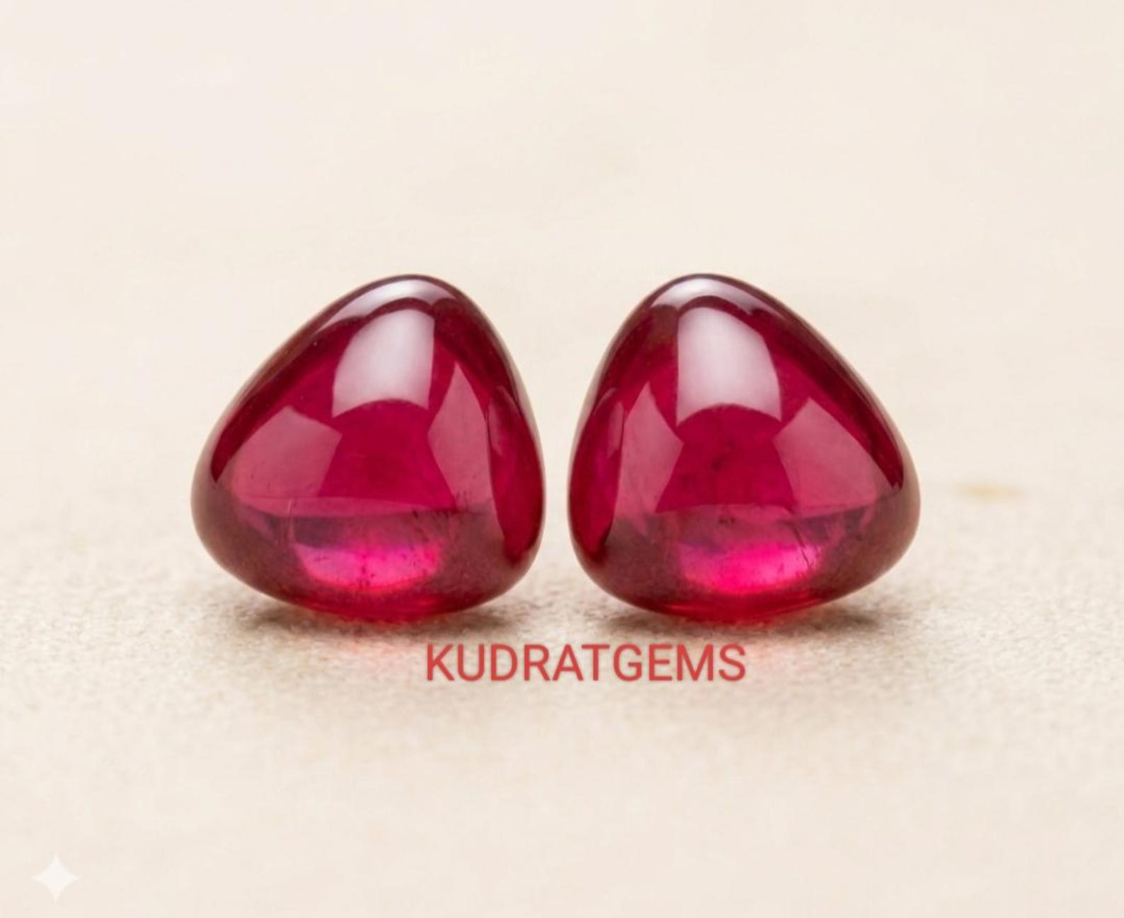Lab Ruby Loose Stone, Trillion Triangle Cabochon, 5mm-20mm Red Lab Ruby ...