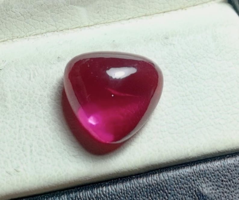 Lab Ruby Loose Stone, Trillion Triangle Cabochon, 5mm-20mm Red Lab Ruby ...