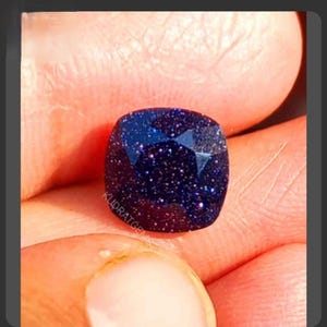 Blue Sandstone Gemstone Loose Round Cut Pair Goldstone Faceted Ring ...