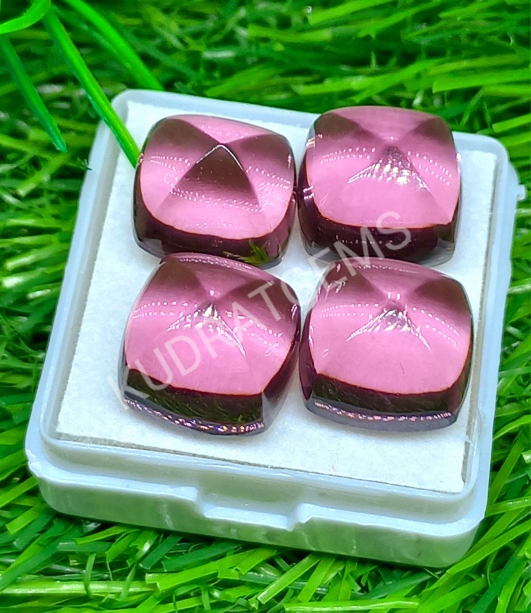 11mm Pink Sugarloaf Cabochon, Synthetic Rhodolite Garnet Gemstone - Etsy