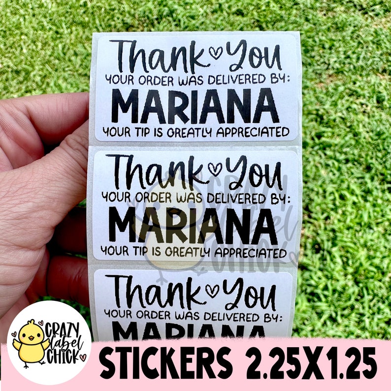 Personalized Food Delivery Driver Review Stickers Food Delivery ...