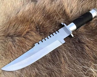 Commando Knife Custom Handmade Forged Steel Bowie Knife Hallow Handle ...