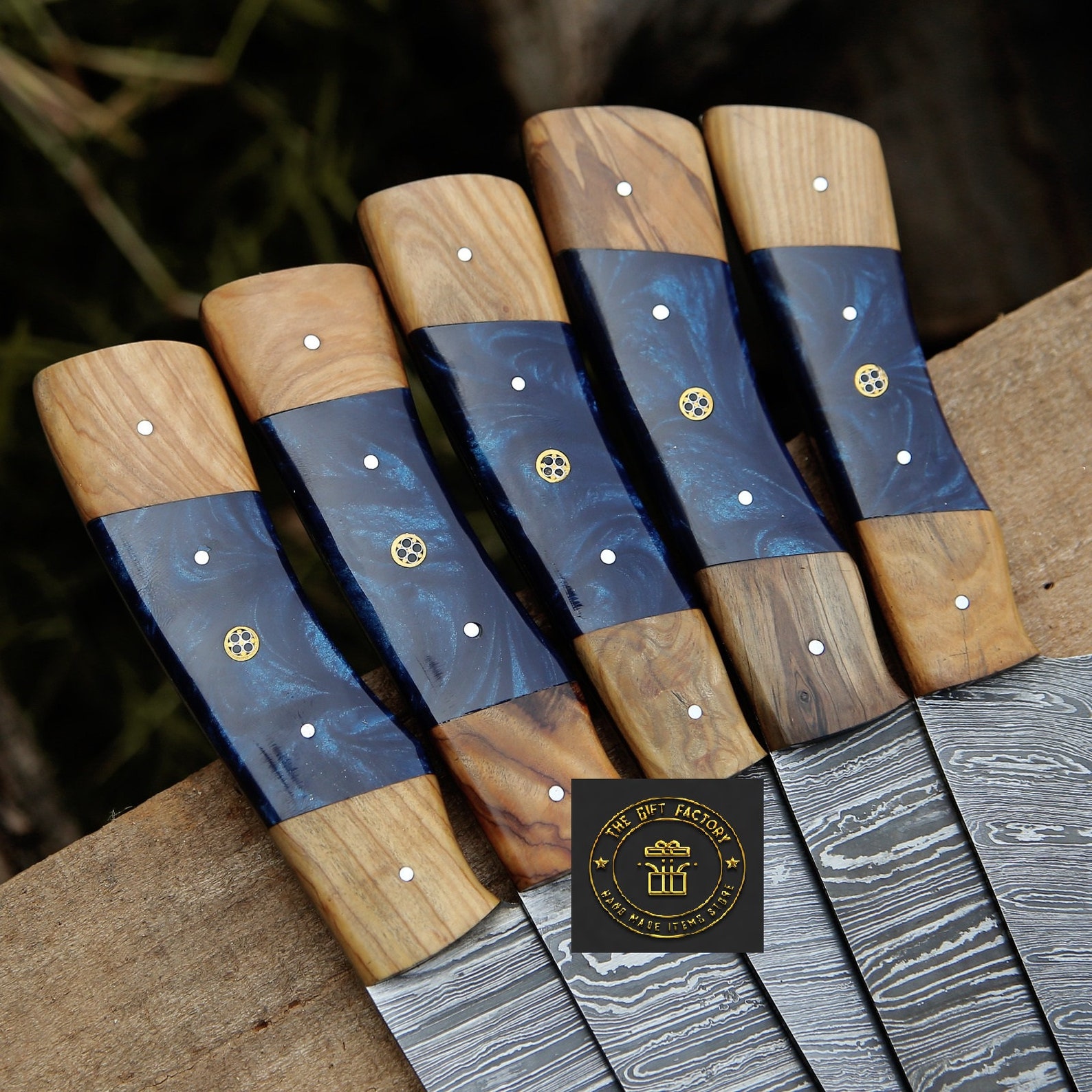 Hand Forged Chef Knife Set , Steel Kitchen Knives, Cleaver Anniversary ...