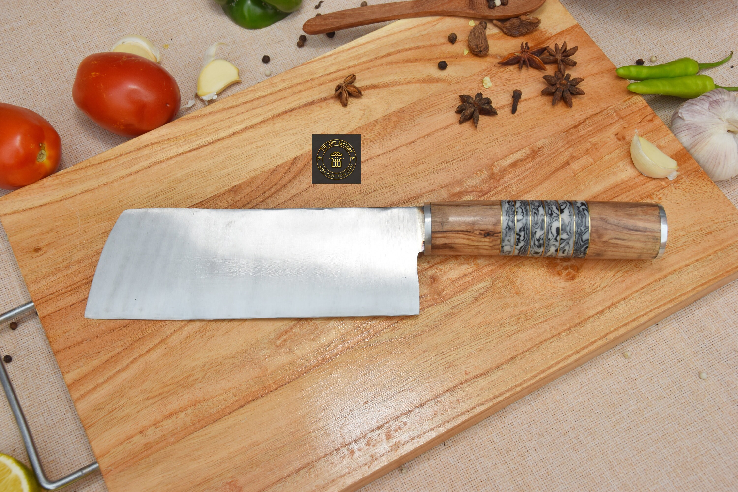 Custom Handmade Damascus Steel CHEF'S KNIVE Set of 5pcs, Damascus Chef ...