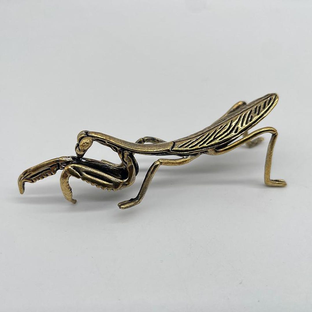 Mantis Ornament Brass Mantis Statue Tabletop Adornment Table Decor ...