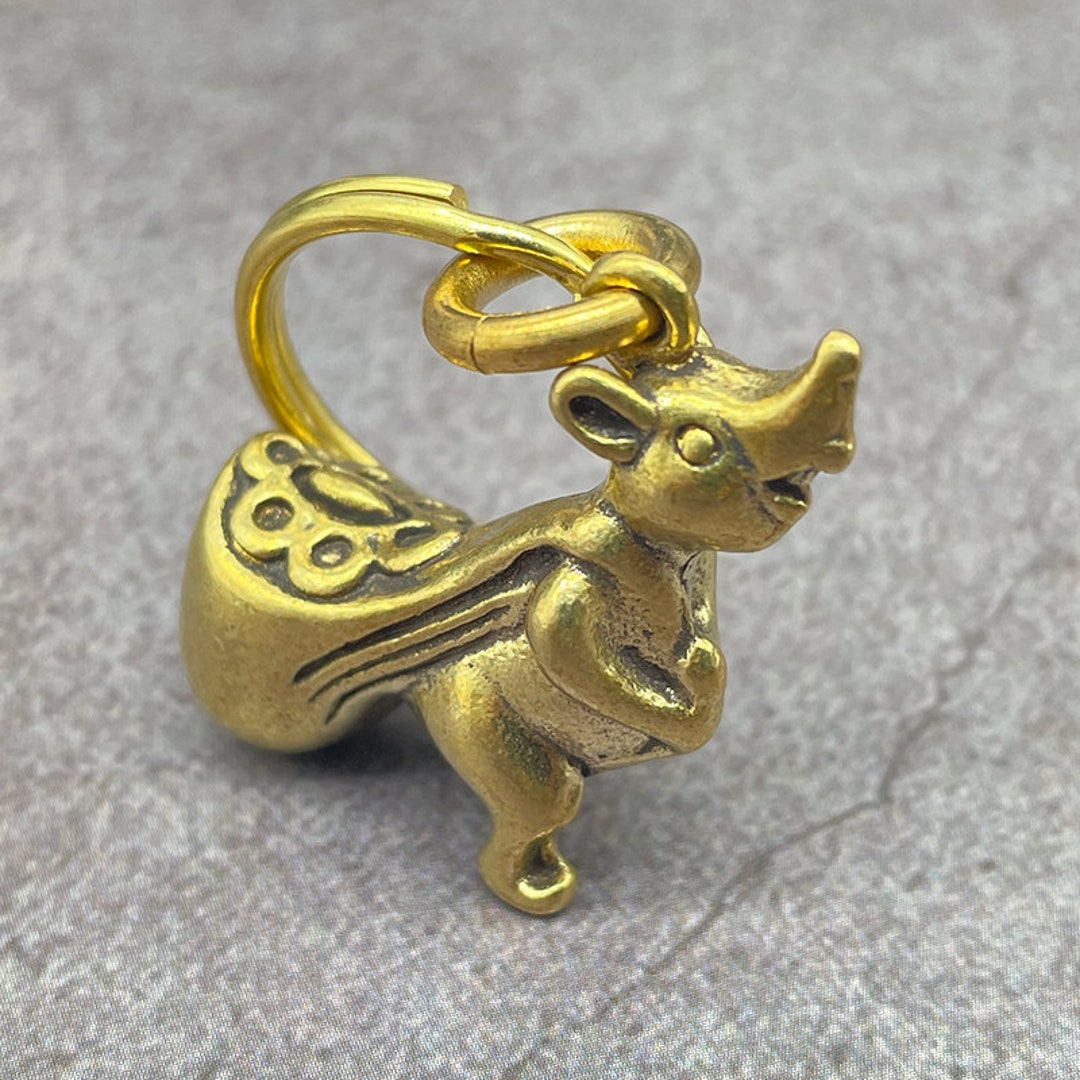 Mini Retro Pure Copper Mouse Animal Figurine Sculpture Decor, Mouse ...