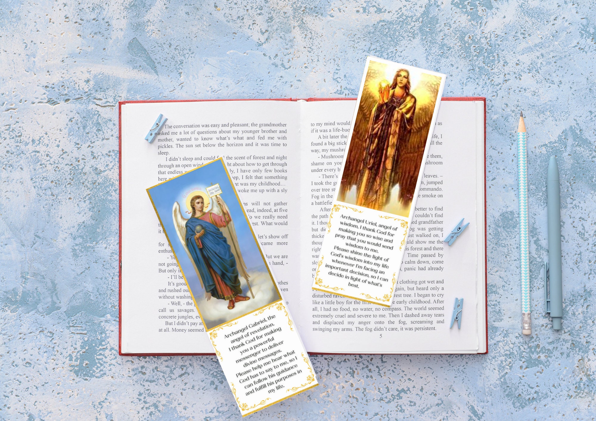 Archangel Bookmarks Printable - Set of 4 With Personalized Prayer for ...