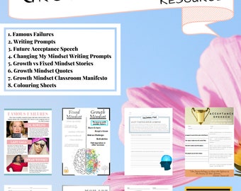 Classroom Bundle: Colorful Growth Mindset Posters, Homeschooling ...