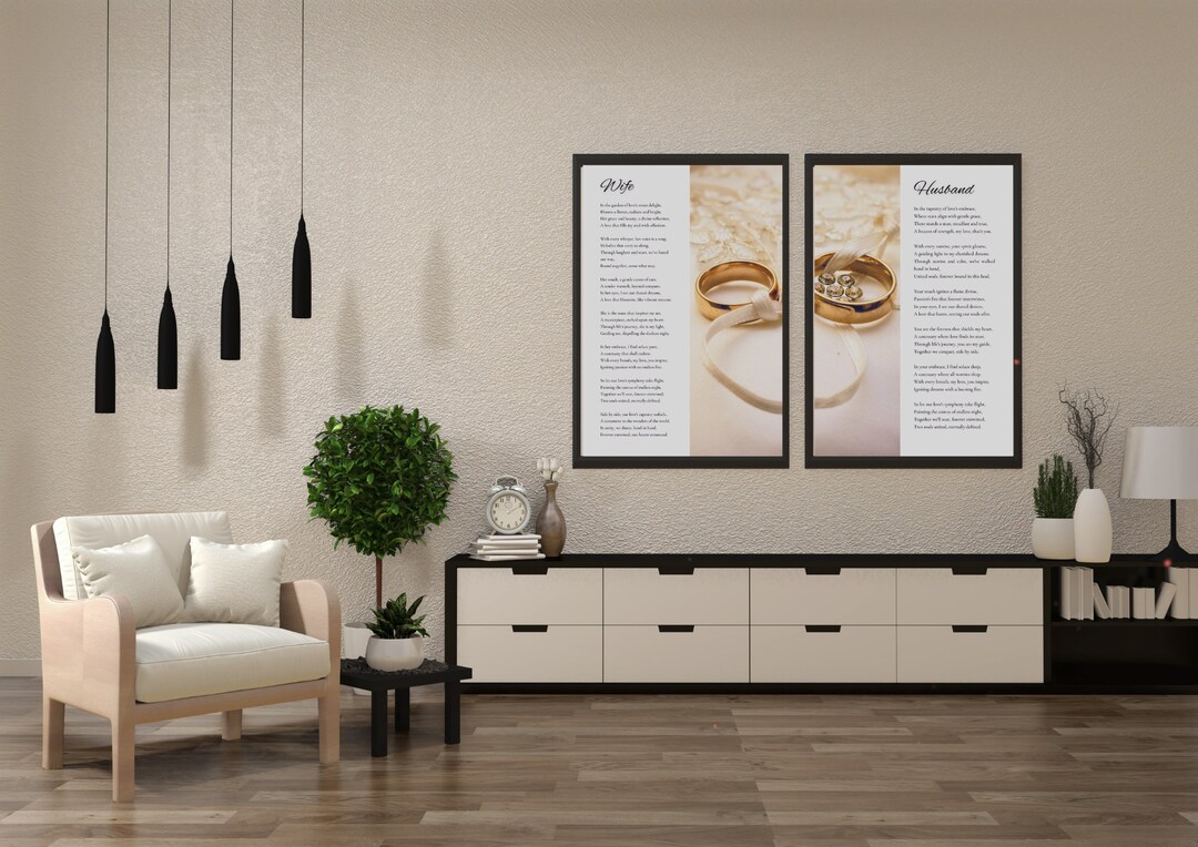 Eternal Love Poem Posters Romantic Dual Set for Weddings and ...
