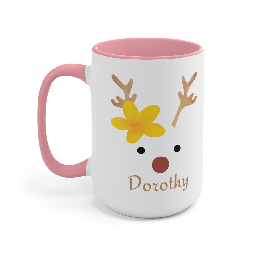 Personalized Hawaiian Hula Dancing Reindeer 15oz Coffee Mug, Dancing ...