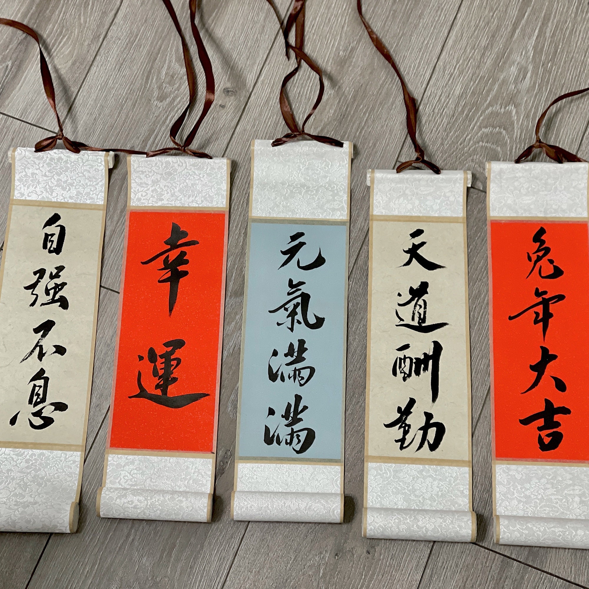 Mini Scroll Xuan Paper Calligraphy Hanging Scroll - Etsy