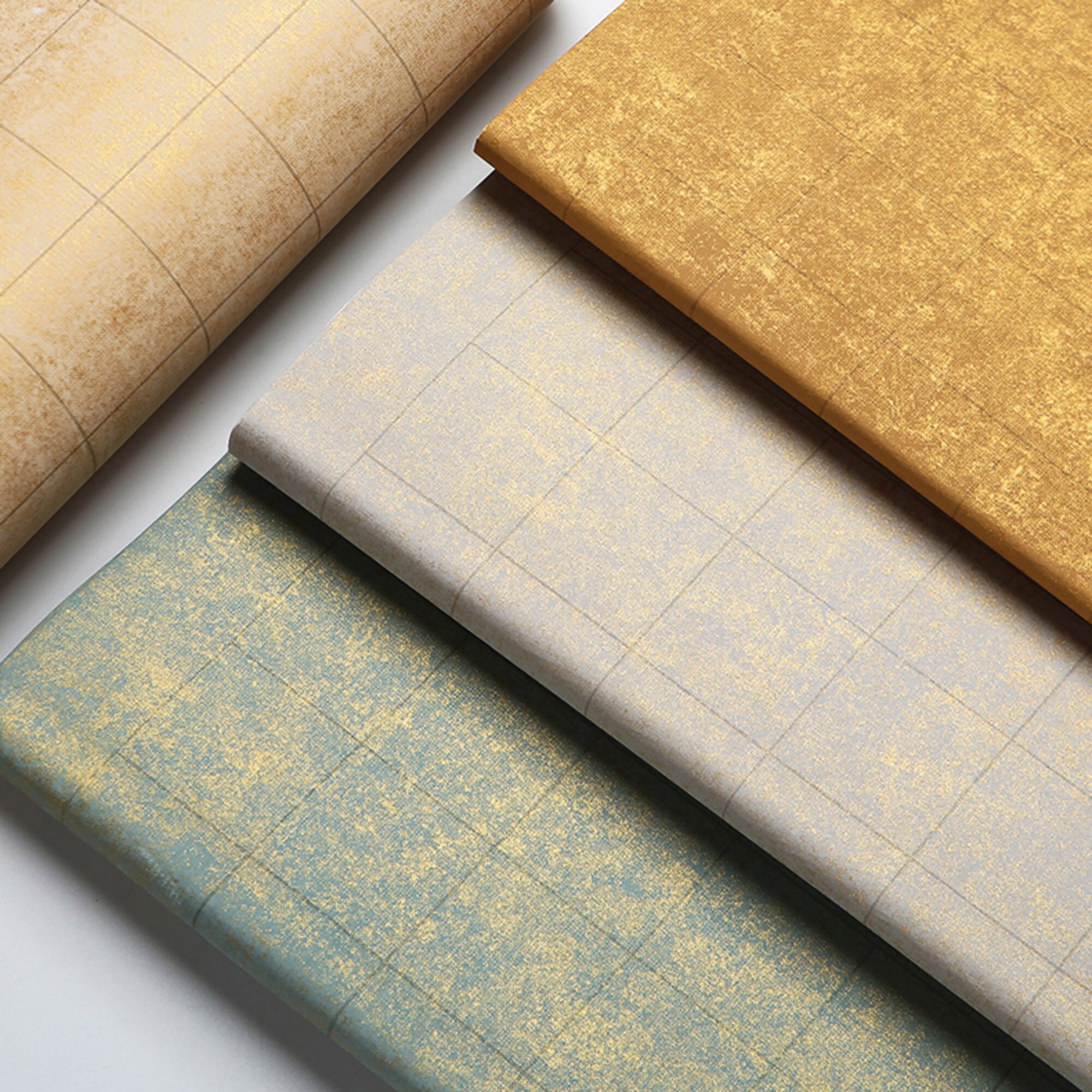 Pure Handmade Batik Rice Paper, Gilded Square Grid Rice Paper, Special ...