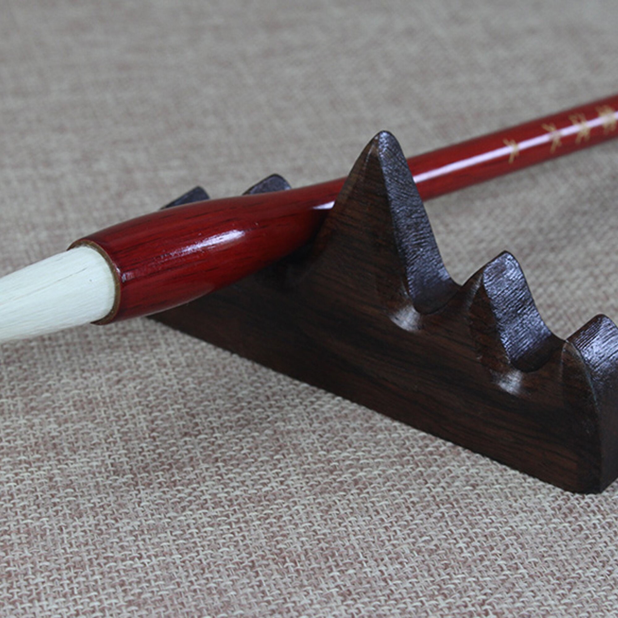 Chinese Brush Holder, Solid Wood Chinese Brush Holder, Handmade Brush ...