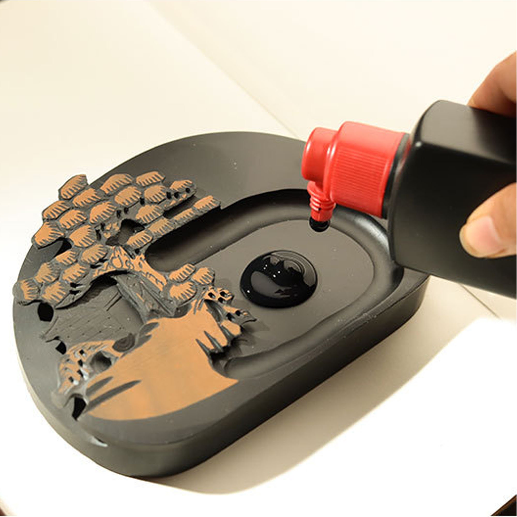 Chinese Inkstone, Vintage Landscape Inkstone, Chinese Calligraphy and ...