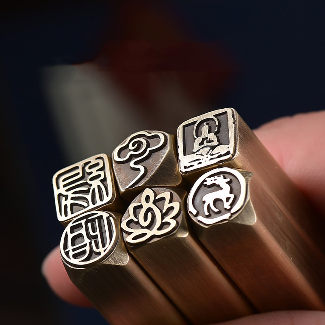 Brass Solid Engraved Seal, Personalized Name/pattern Signature, Custom ...