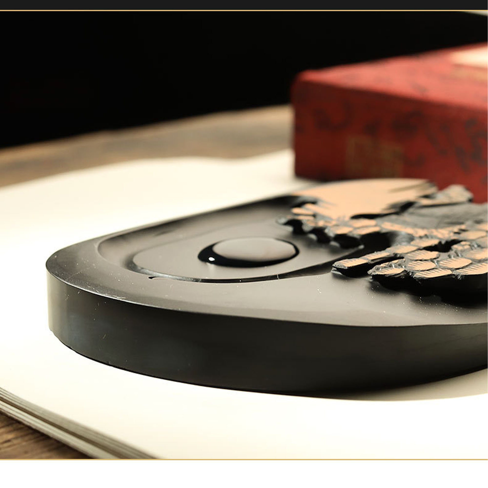 Chinese Inkstone, Vintage Landscape Inkstone, Chinese Calligraphy and ...