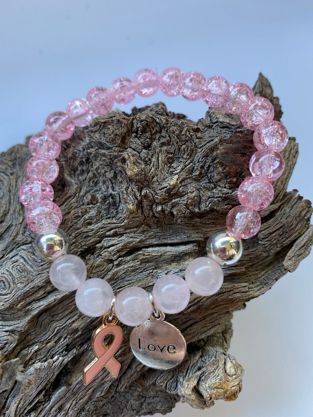 Breast Cancer Awareness Your Choice of Women’s Bead Bracelets - Etsy